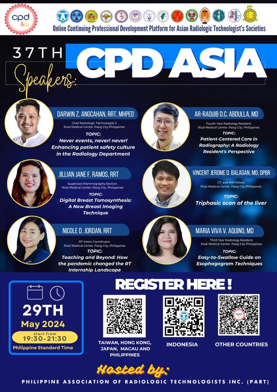 37th Asia CPD Program for Asian Radiologic Technologists’ Societies ...